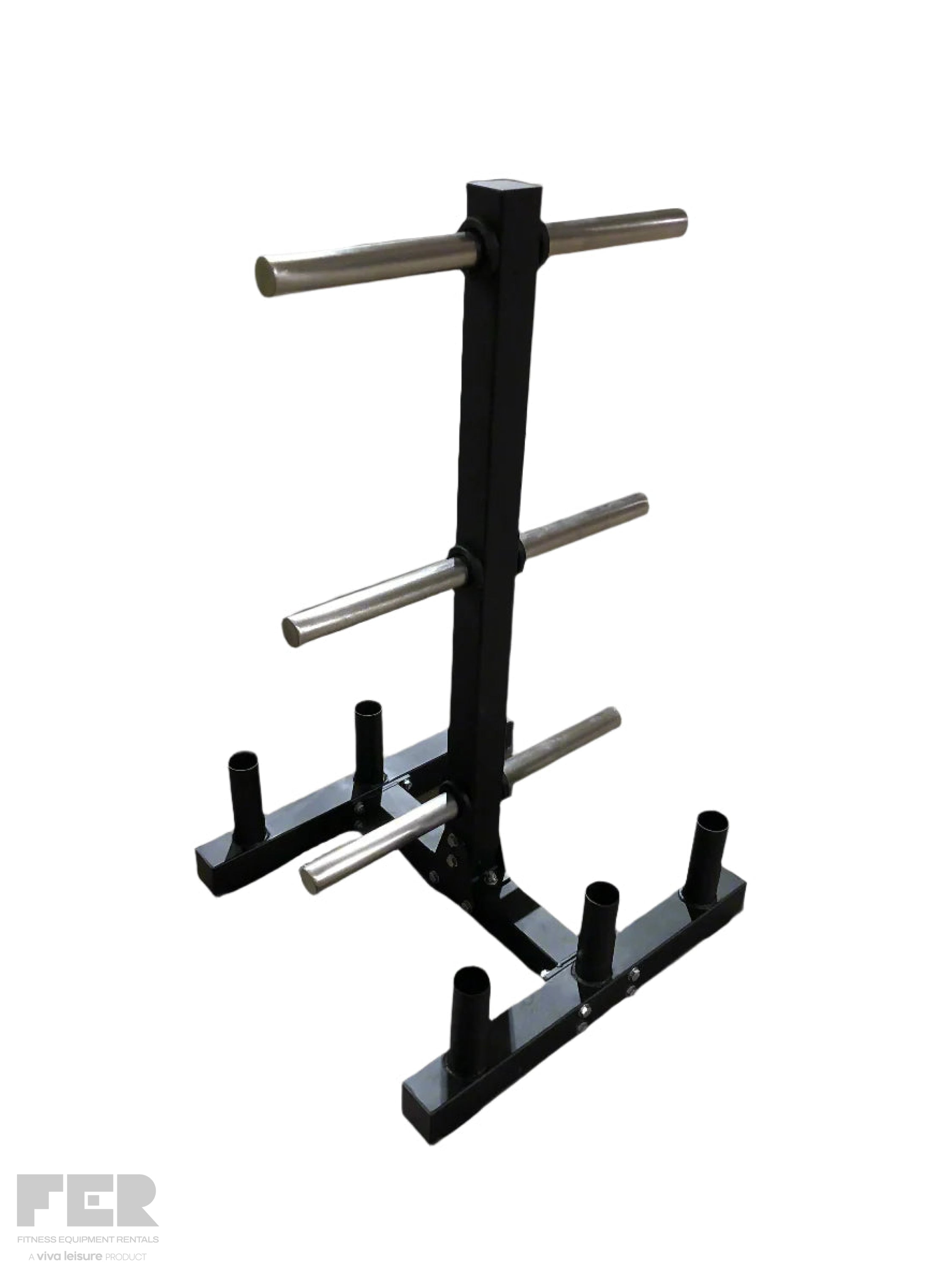 Heavy-Duty Plate & Barbell Storage Stand – Fitness Equipment Rentals